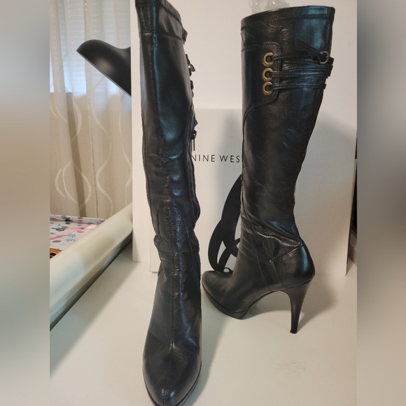 Nine West | Shoes | Bogo Nine West Rontae Black Knee High Platform ...